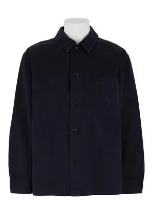 Saint Laurent Cotton Overshirt "cassandra - Blue