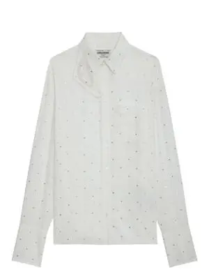 Zadig&Voltaire Tyrone Embellished Silk Shirt - White