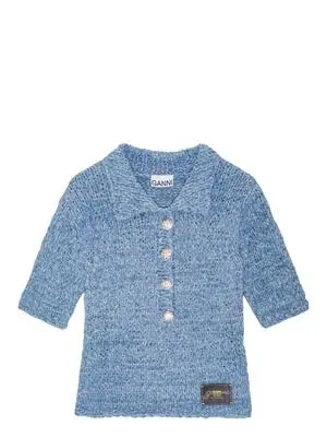 GANNI Ganni Handknit Polo Jumper