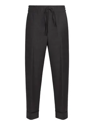 P.a.r.o.s.h Drawstring Wool Pants - Black