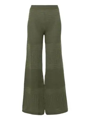 TWINSET Twinset Pointelle-Knit Wide Trousers
