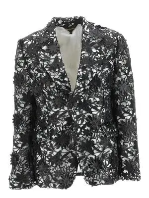 Comme Des Garçons Single-breasted Tailored Blazer - Black