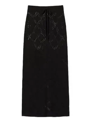 TWINSET Pointelle-knit Skirt - Black