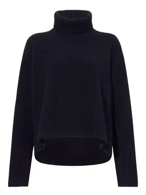 Proenza Schouler Sandra Turtleneck Sweater In Lofty Eco Cashmere - Black