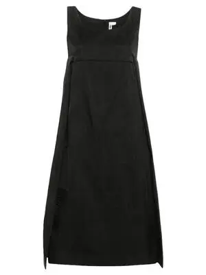 Comme Des Garçons Patterned-jacquard Sleeveless Dress - Black