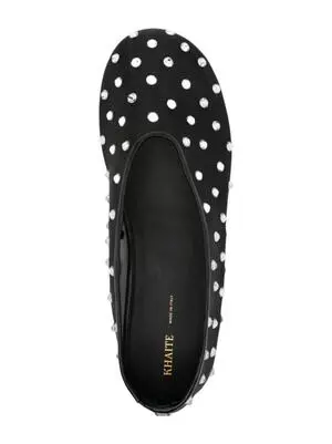 Khaite The Marcy Embellished Ballet Flats - Black