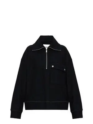 JIL SANDER Half-zip Sweatshirt - Black