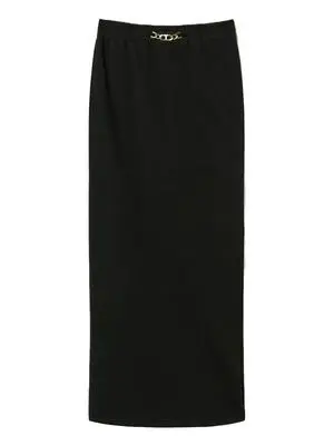 TWINSET Cotton Maxi Skirt - Black