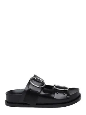 JIL SANDER Buckle-fastened Slip-on Sandals - Black