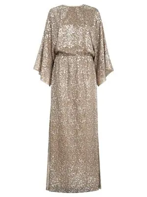 Brunello Cucinelli Sequin-embellished Maxi Dress - Nude
