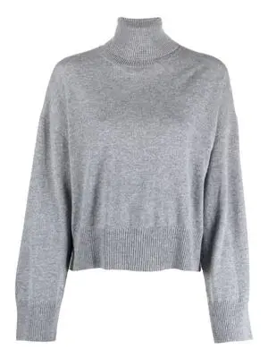 P.a.r.o.s.h Roll-neck Cashmere Sweatshirt Gray
