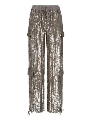 P.a.r.o.s.h Sequin Embellished Cargo Pants - Gray