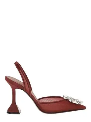 Amina Muaddi Pointed High-heeled Sandals - Red