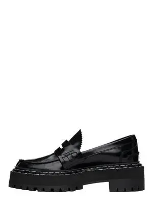 Proenza Schouler Lug-sole Leather Loafers - Black