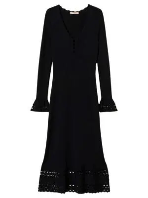 TWINSET Twinset Scallop-Trim Midi Dress