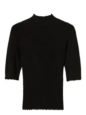 TWINSET Twinset Knitted T-Shirt With Perforated Pattern