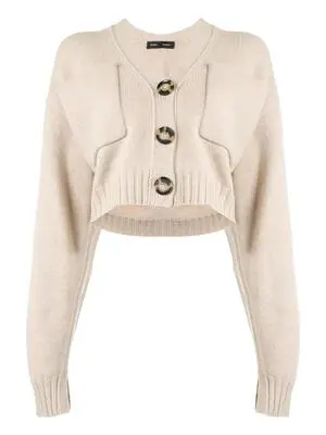 Proenza Schouler Eco Cashmere Cropped Cardigan - Nude