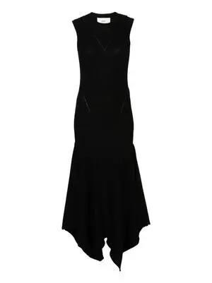 AMI Ami Paris Ribbed-Knit Merino Dress