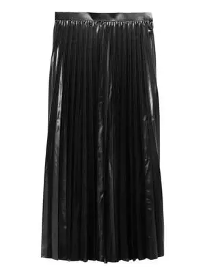Junya Watanabe Pleated Midi Skirt - Black