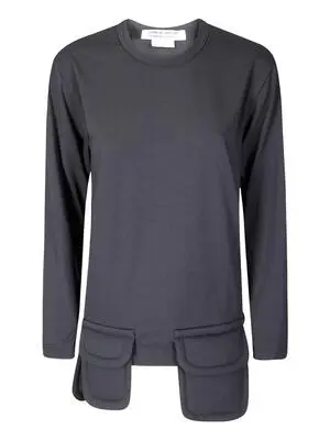Comme Des Garçons Crewneck Long Sleeve T-shirt - Black