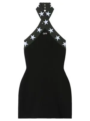 Off-White Star Mini Dress - Black