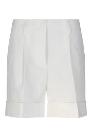 P.a.r.o.s.h Cotton Turn-up Hem Shorts - White