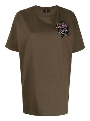 ETRO Beaded Motif-patch Oversized T-shirt