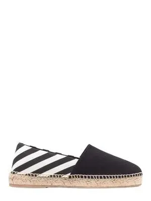 Off-White Diag-stripe Espadrilles - Black