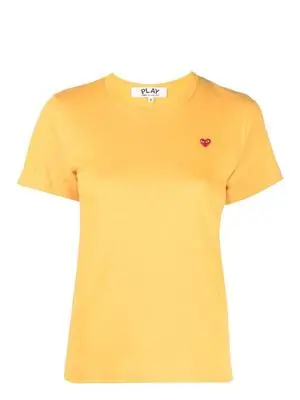 PLAY COMME DES GARCON Comme Des Garcons Play Embroidered Logo Crewneck T-Shirt