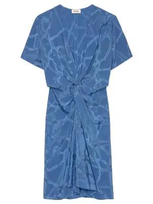 Zadig&Voltaire Zadig & Voltaire Rozom Chain Jacquard Dress Blue