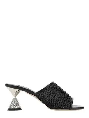 Miu Miu Embellished Slip-on Sandals - Black