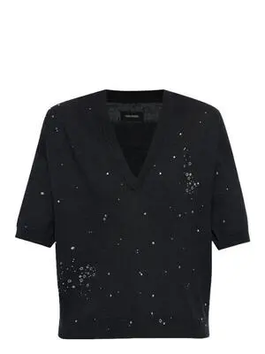 Zadig&Voltaire Wully Rhinestone-embellished Sweater - Black