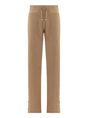 Balmain Button Detailed High Waist Track Pants - Brown