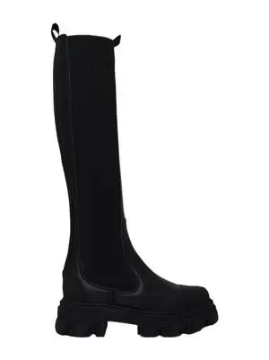 GANNI Knee-high Chelsea Boots - Black