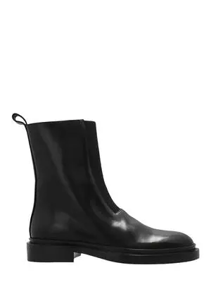 JIL SANDER Round-toe Ankle Boots - Black