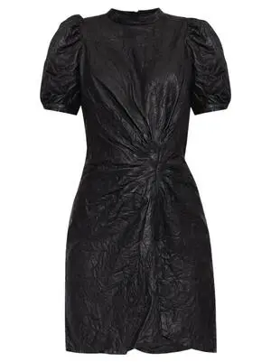 Zadig&Voltaire Short-sleeved Leather Dress - Black