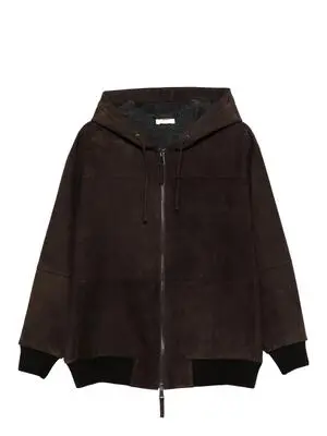 P.a.r.o.s.h Hooded Zip-up Jacket - Dark Brown
