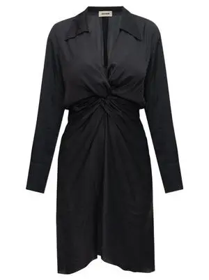 Zadig&Voltaire Rozo Satin Midi Dress - Black