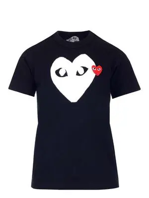 PLAY COMME DES GARCON Comme Des Garcons Play Double Heart T-Shirt