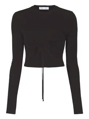 PROENZA SCHOULER Proenza Schouler Cropped Cut-Out Drawstring Top