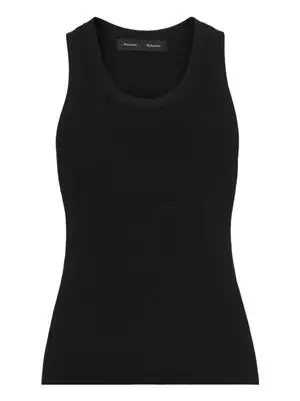 Proenza Schouler Matte Knitted Tank Top - Black