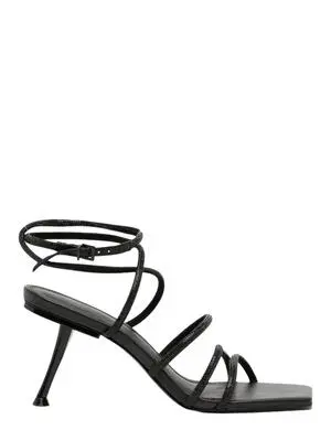 Cult Gaia Isa Strappy Heeled Sandals - Black