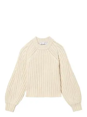 Proenza Schouler Cropped Ribbed-knit Jumper - Nude