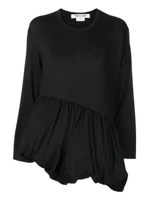 Comme Des Garçons Comme Des Garcons Gathered-Hem Detail Blouse Black