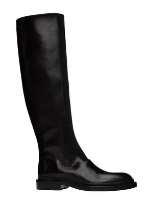 JIL SANDER Round Toe Knee-high Boots - Black