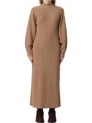 TWINSET Lurex-knit Ribbed Dress - Brown