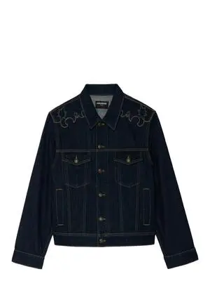 Zadig&Voltaire Embroidered Denim Jacket - Brut