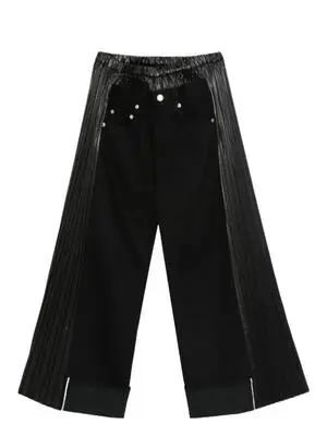 Junya Watanabe Pleated-panel Pants - Black
