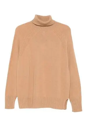 TWINSET Turtleneck Ribbed Sweater - Nude