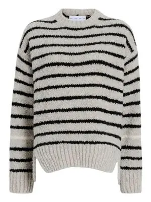 Proenza Schouler Striped Wool Sweater - Gray